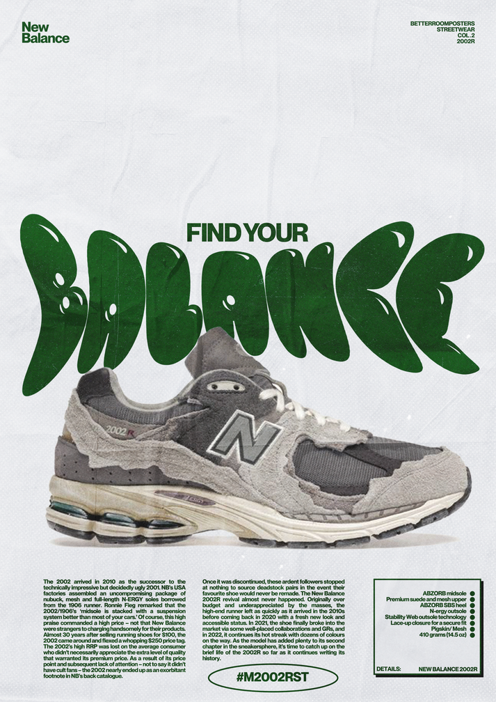 FIND YOUR BALANCE - New Balance Poster – Better Room Posters